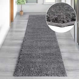 Hochflor-Teppich OTTO HOME "Viva Shaggy, in Standard- und Premium-Qualit&auml;t, 30 mm oder 45 mm H&ouml;he" Gr. 11, grau (stone), B:67cm H:45mm L:230cm, Kunstfaser, Teppiche, Uni Farben, einfarbig, besonders weich und kuschelig, Kundenliebling