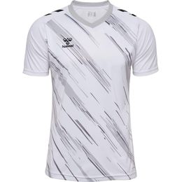 Hummel T-Shirt Raglan&auml;rmel Hmlmatch Erwachsene in WHITE/STEEL GRAY | Gr.: L