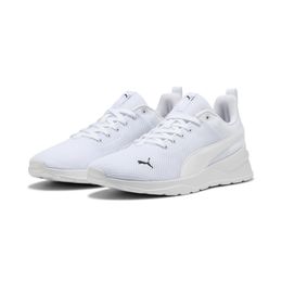 Sneaker Puma "ANZARUN LITE", Damen, Gr. 45, wei&szlig; (Puma wei&szlig;, Puma wei&szlig;), Schuhe Sneaker, mit atmungsaktivem Textil-Obermaterial, mit SOFTFOAM+ Einlegesohle
