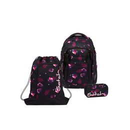 Satch Rucksack 'Satch Match Schulrucksack Set 3tlg' M&auml;dchen Gr&ouml;&szlig;e B: 45 cm x H: 31.5 cm x T: 16 cm dunkelpink