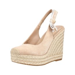 Steve Madden Sandale Damen Gr&ouml;&szlig;e 39 beige / wei&szlig;