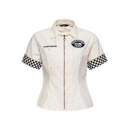 Queen Kerosin Bluse Super Modified in offwhite | Gr.: 3XL