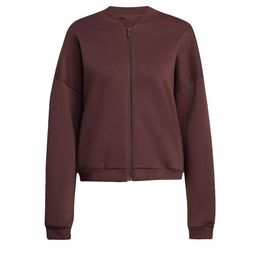 adidas Sportswear Athletic Zip-Up Hoodie 'Essentials' female Brown size S