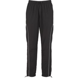 Jogginghose Urban Classics "Urban Classics Piped Panel Trackpants", Herren, Gr. XXL, US-Gr&ouml;&szlig;en, schwarz, 100% Polyester, gestreift, normal, Hosen Jogginghose