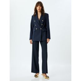 KOTON Blazer Damen Gr&ouml;&szlig;e 46 navy / dunkelgrau