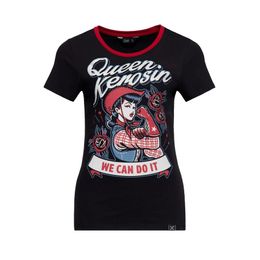 Queen Kerosin T-Shirt We Can Do It in schwarz | Gr.: XS
