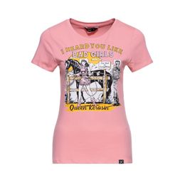 Queen Kerosin T-Shirt I Heard You Like Bad Girls in rosa | Gr.: S