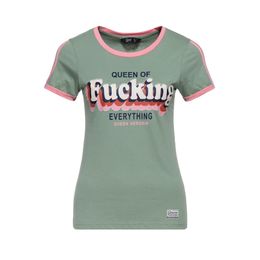 Queen Kerosin T-Shirt Queen Of Fucking Everything in gr&uuml;n | Gr.: XL