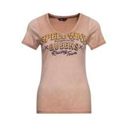 Queen Kerosin T-Shirt Speedway Queens in hellbraun | Gr.: L