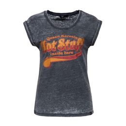 Queen Kerosin T-Shirt Hot Stuff in anthrazit | Gr.: XL