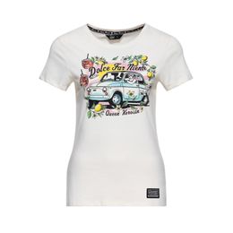 Queen Kerosin T-Shirt Dolce Far Niente in offwhite | Gr.: L