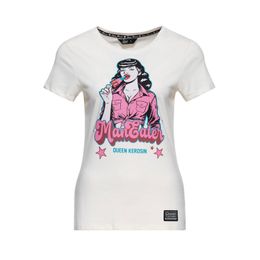 Queen Kerosin T-Shirt Man Eater in offwhite | Gr.: XXL