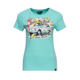 Queen Kerosin T-Shirt Dolce Far Niente in mint | Gr.: S