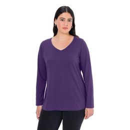 Ulla Popken Shirt in tiefes violett | Gr.: 46-48