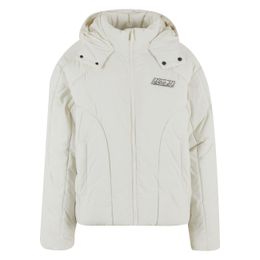 Winterjacke Karl Kani "Karl Kani KK Sport Patch Arctic Puffer Jacket", Herren, Gr. L, wei&szlig;, 100% Polyester, unifarben, normal, ohne Ausschnitt, Jacken Winterjacke