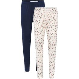 Minymo Kinder Leggings "Basic Leggings (2-pack)" in Blau | Gr.: 140