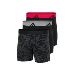 Adidas Boxershort 3er Pack in Schwarz/Grau/Rot | Gr.: M