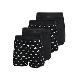 Adidas Web-Boxershorts 4er Pack in Schwarz/Wei&szlig; | Gr.: L