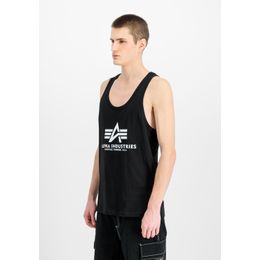 Muscleshirt Alpha Industries "Basic Tank BL BB", Herren, Gr. S, schwarz, Obermaterial: 100% Baumwolle, Shirts
