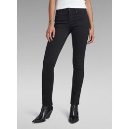 G-Star Raw Regular-fit-Jeans G-STAR "Noxer Straight Jeans", Damen, Gr. 23, L&auml;nge 30, pitch schwarz, Obermaterial: 66% Baumwolle, 26% Baumwolle, 7% Elastomultiester, 1% Elasthan, Jeans