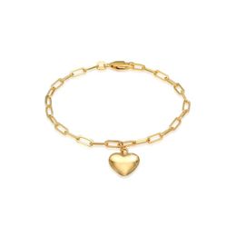 Elli Armband 925 Sterling Silber Herz in Gold | Gr.: 18 cm