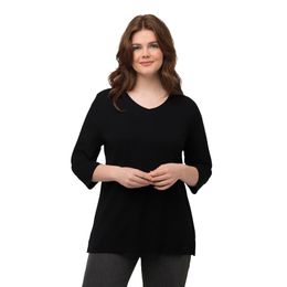 Ulla Popken Shirt in schwarz | Gr.: 46-48