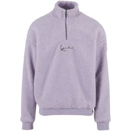 Sweater Karl Kani "Karl Kani KK Metal Signature Teddy Troyer", Herren, Gr. XL, lila, 100% Polyester, Sweatshirts Sweater