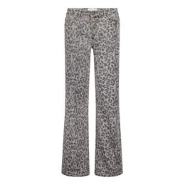 Cartoon Stretch-Jeans mit Muster in Grau/Grau | Gr.: 40