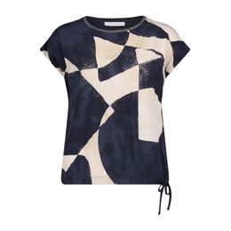 BETTY & CO BETTY & CO Patchwork-Shirt mit Print in Dark Blue/Nature | Gr.: S