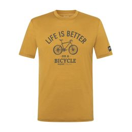 super.natural Merino T-Shirt M BETTER BIKE TEE in braun | Gr.: M