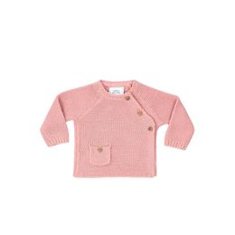 Stellou & friends Strick-Cardigan mit seitlicher Kn&ouml;pfung in rosa | Gr.: 50/56