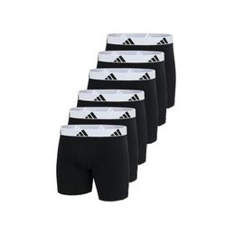 Adidas Boxershort 6er Pack in Schwarz/Wei&szlig; | Gr.: M