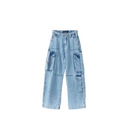 Solang Hose Multicargo-Jeans M&auml;dchen Gr&ouml;&szlig;e 122 hellblau