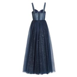 HEY KYLA Abendkleid in marine silber - 0002 | Gr.: 38