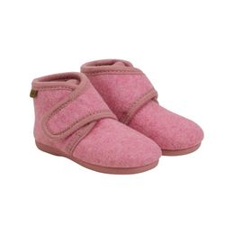 EN FANT Kinder Hausschuh "Slippers Wool Hook and Loop" in Rosa | Gr.: 24