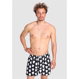 Lousy Livin Underwear Boxershorts LOUSY LIVIN "Toast Zitrone", Damen, Gr. L, lila (lila, schwarz), 100% Baumwolle, bedruckt, Unterhosen, mit coolen Comic-Motiven