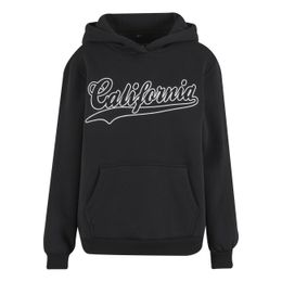 Kapuzensweatshirt MISS TEE "Miss Tee California Ladies Fluffy Hoody", Herren, Gr. XS, schwarz, 70% Baumwolle, 30% Polyester, bedruckt, Sweatshirts