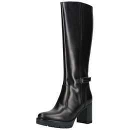 High-Heel-Stiefel Nero Giardini "Nero Giardini Stiefel Leder", Damen, Gr. 39, schwarz, Leder, Schuhe