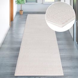L&auml;ufer OTTO HOME "Ariano, dezenter Glanz mit Hoch-Tief-Struktur" Gr. 11, beige (cream), B:67cm H:12mm L:230cm, Kunstfaser, Teppiche, L&auml;ufer, Vintage Design, Schrumpf Carving-Effekt, Wohnzimmer, Flur