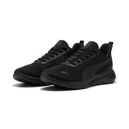 Sneaker Puma "ANZARUN 2 LITE SLIPTECH", Herren, Gr. 46, Puma schwarz, Puma schwarz, Textil, unifarben, Schuhe Sneaker, mit Schn&uuml;rverschluss, leicht profilierte Synthetik-Laufsohle