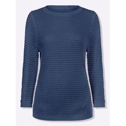 Sieh an! 3/4-Arm-Pullover in jeansblau | Gr.: 52