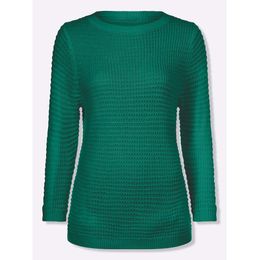 Sieh an! 3/4-Arm-Pullover in smaragd | Gr.: 48