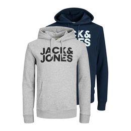 Jack & Jones Jack & Jones Sweatshirt / Hoodie Corp in Dunkelblau / grau | Gr.: XL