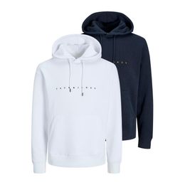Jack & Jones Jack & Jones Sweatshirt / Hoodie Star in Dunkelblau / wei&szlig; | Gr.: M