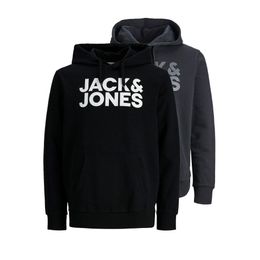 Jack & Jones Jack & Jones Sweatshirt / Hoodie Corp in Schwarz / Dunkelgrau | Gr.: M