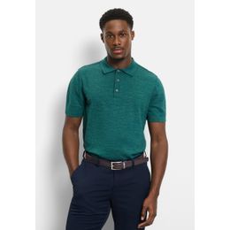 Poloshirt OLYMP "OLYMP Casual Strick", Herren, Gr. S, t&uuml;rkis, 84% Baumwolle, 16% Polyamid, Shirts