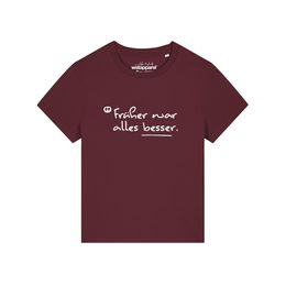 Watapparel Shirt 'Fr&uuml;her War Alles Besser' female Red size M