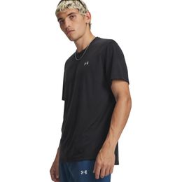 Laufshirt Under Armour "UA VELOCITI SS", Herren, Gr. S, schwarz,, reflective, Obermaterial: 100% Polyester, Shirts Laufshirt, f&uuml;r sportliche Aktivit&auml;ten, ideal zum Laufen, f&uuml;r Erwachsene