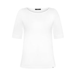 Zero Basic Shirt mit U-Boot-Ausschnitt in Offwhite | Gr.: 44