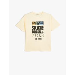 KOTON T-Shirt Jungen Gr&ouml;&szlig;e 104/110 beige / hellblau / curry / schwarz